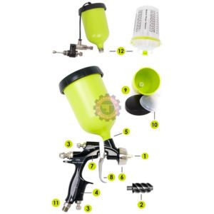 Pistolet FPRO G HVLP-14-LVB avec godet SAMES KREMLIN - Technoquip - Tunisie